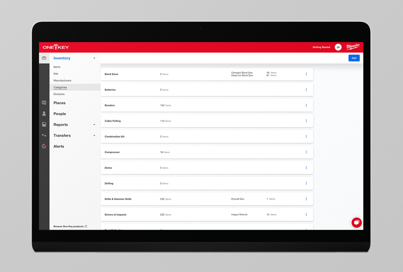 Organize Your Tools and Equipment by Adding Categories and Subcategories