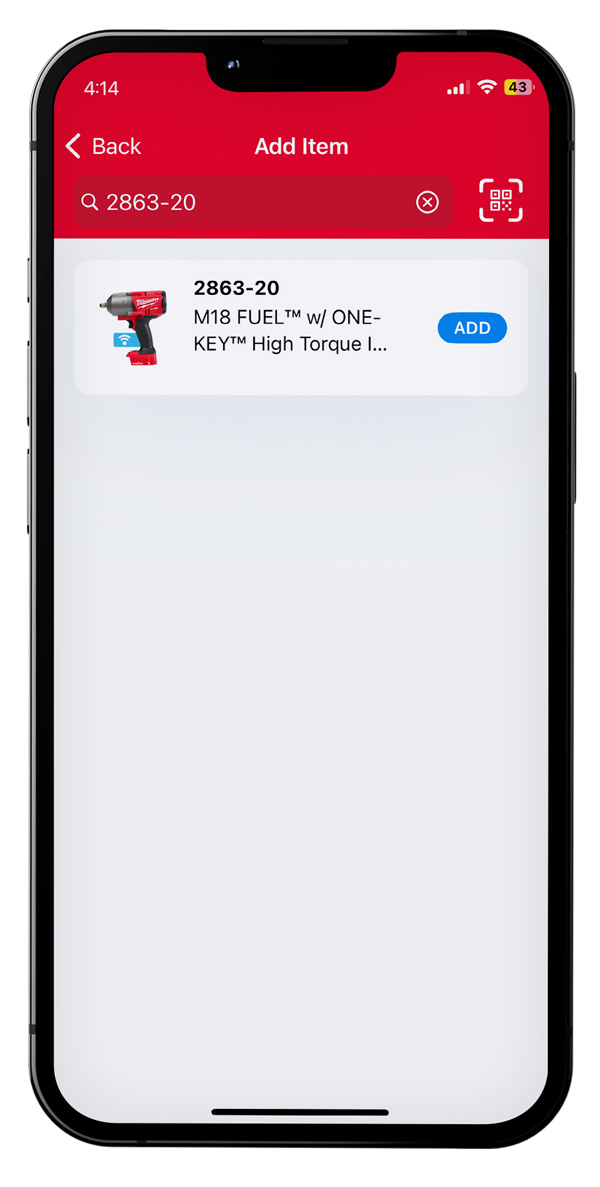 Add a Milwaukee® Tool to Your Inventory