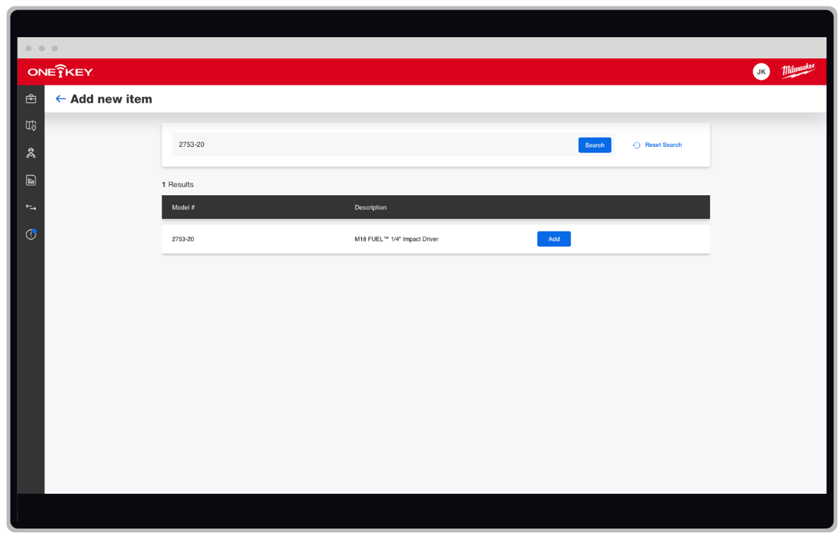 Add a Milwaukee® Tool to Your Inventory