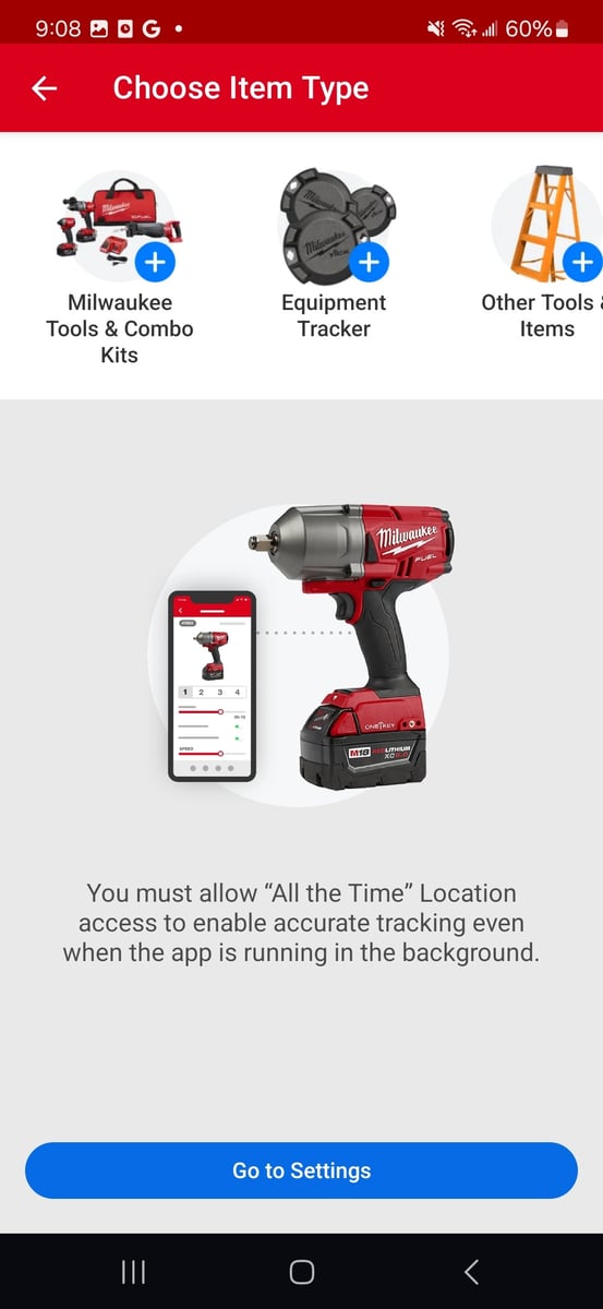 Add a Milwaukee® ONE-KEY™ Compatible Tool to Inventory