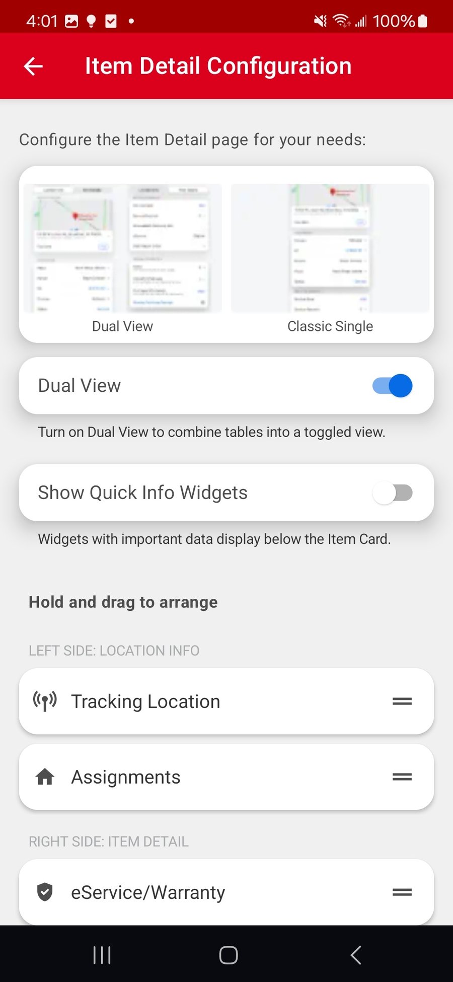 Customize Your Item Detail Screen