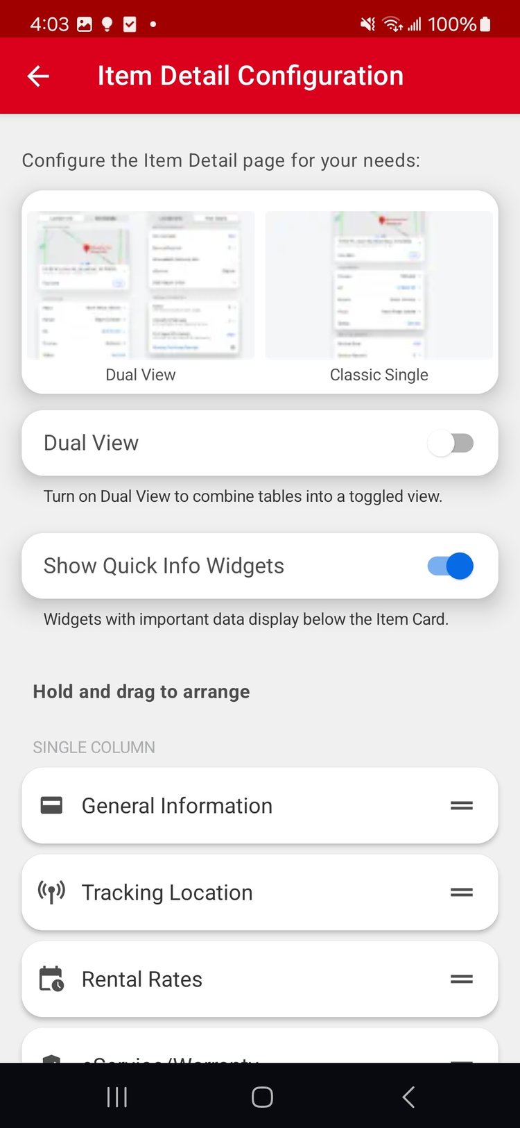 Customize Your Item Detail Screen