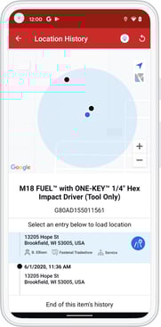 Accessing Tool Location History