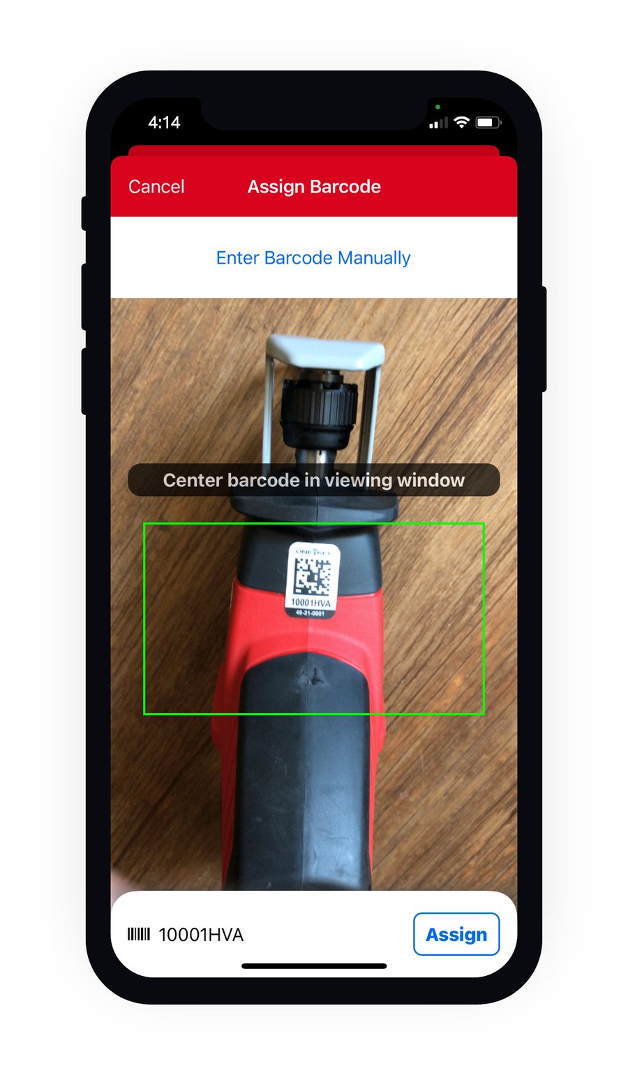 Assign a Barcode to Your Tool