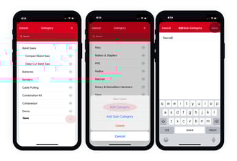 Editing and Deleting Categories and Subcategories