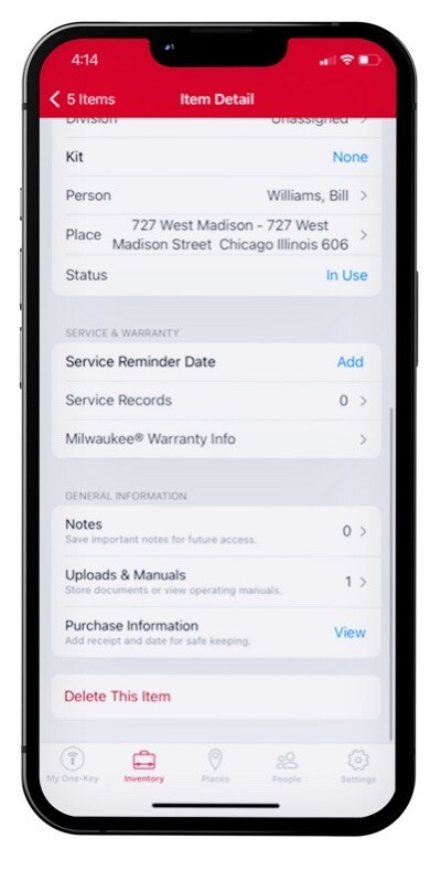 Start a Repair Order from the App