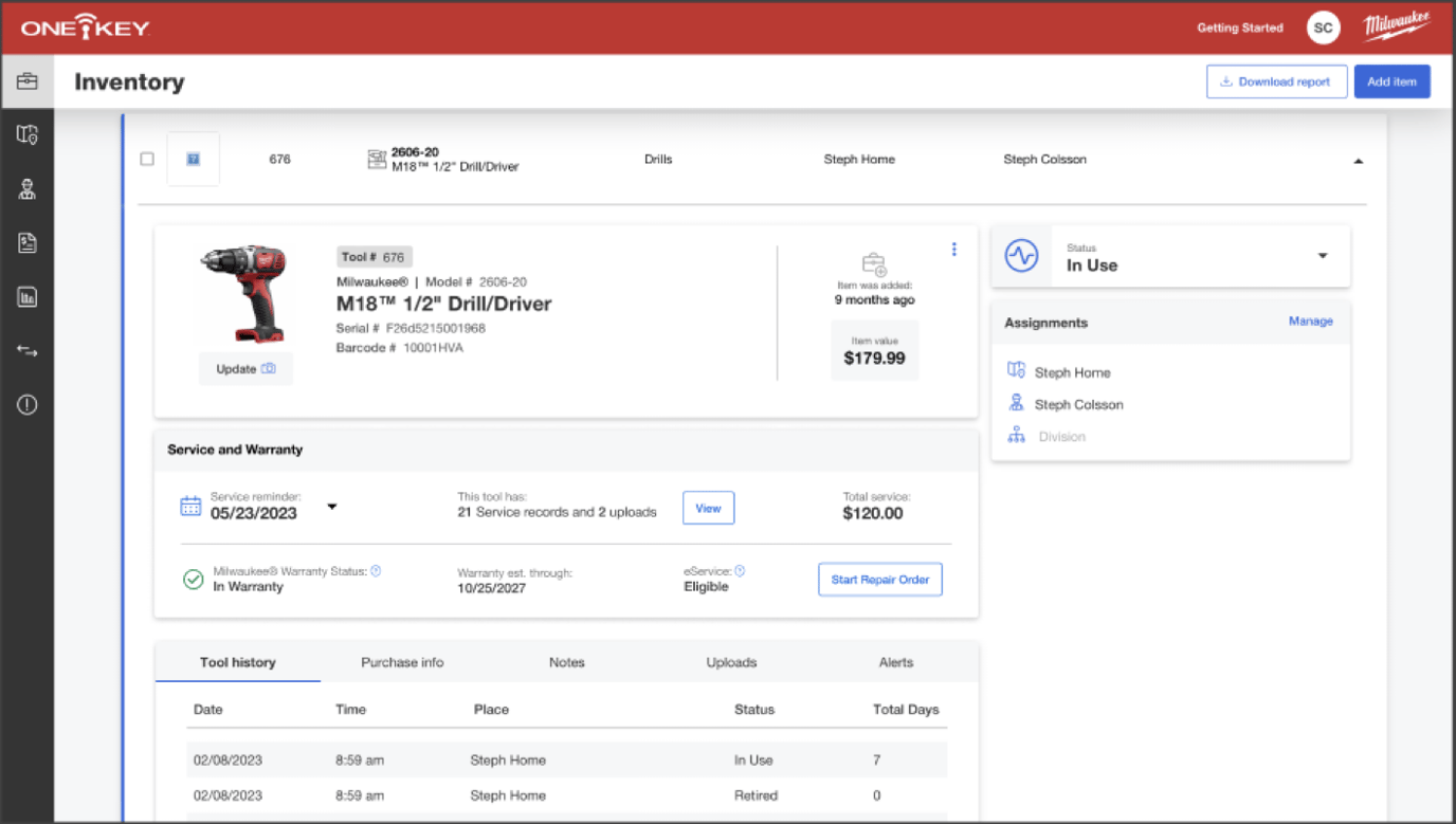 Start a Repair Order from the App