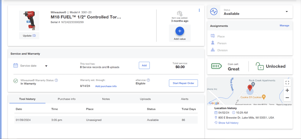 Start a Repair Order from the App