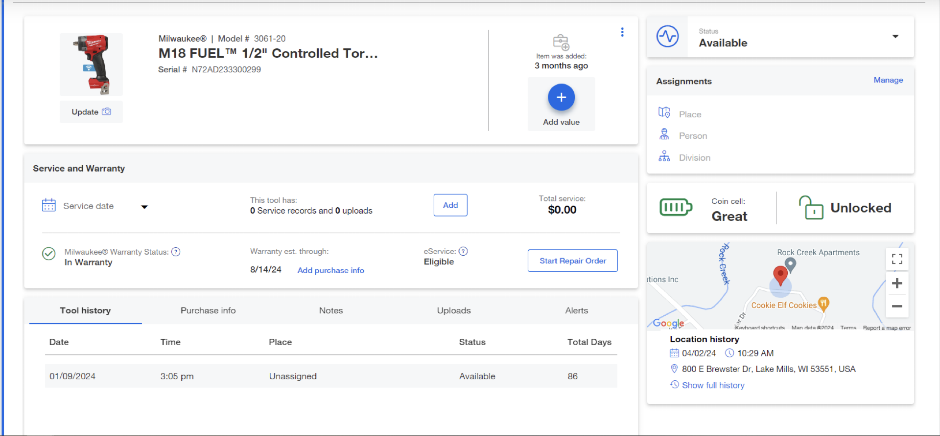 Start a Repair Order from the App