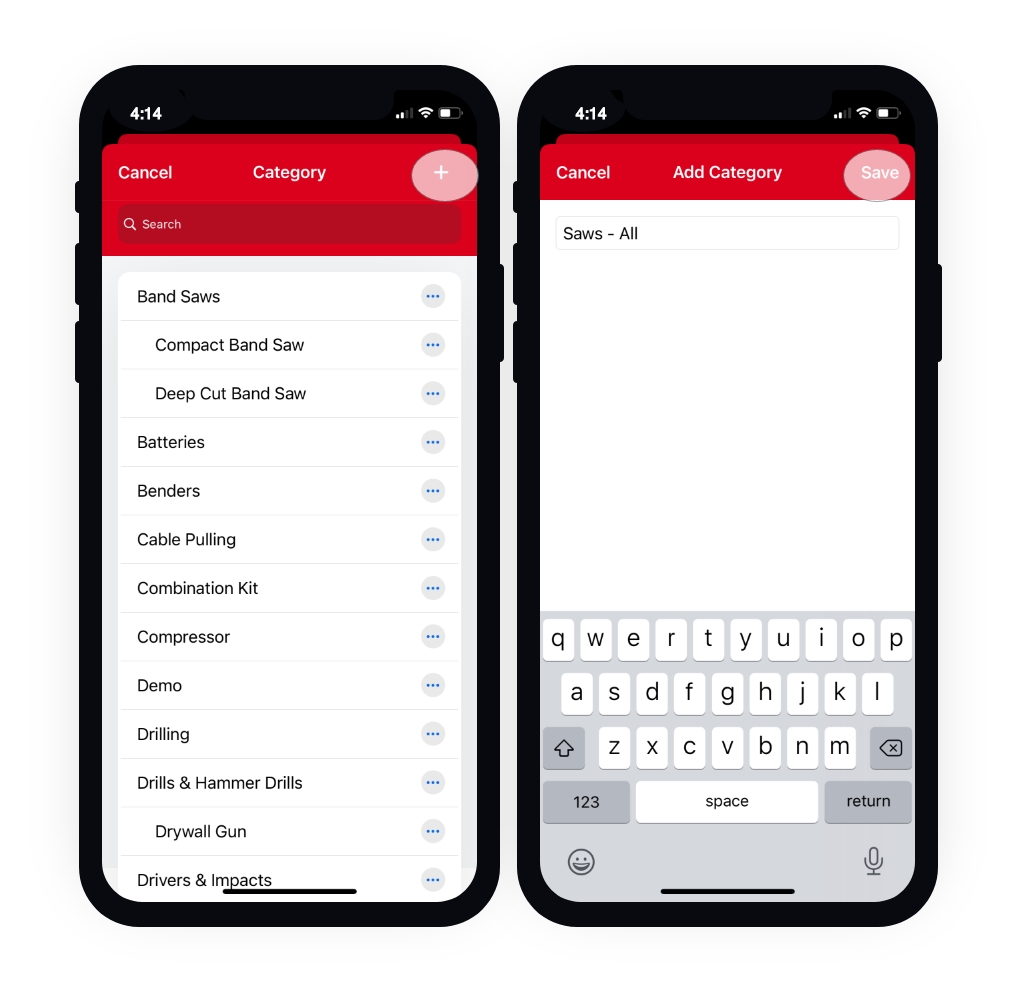 Organize Your Tools and Equipment by Adding Categories and Subcategories