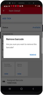 Editing and Deleting Barcodes