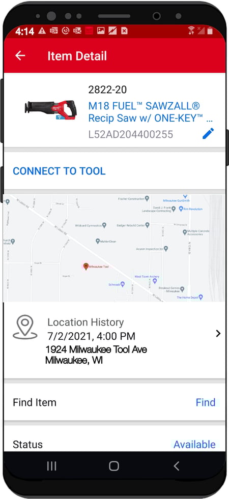 Mark a Tool as Missing