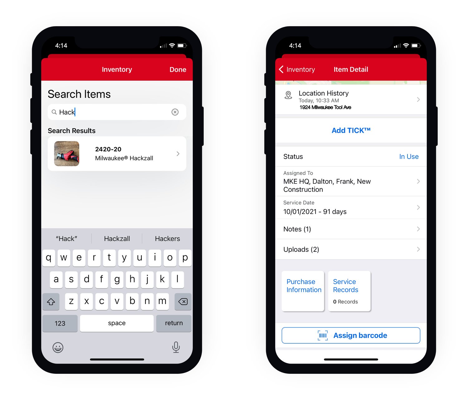 Assign a Barcode to Your Tool