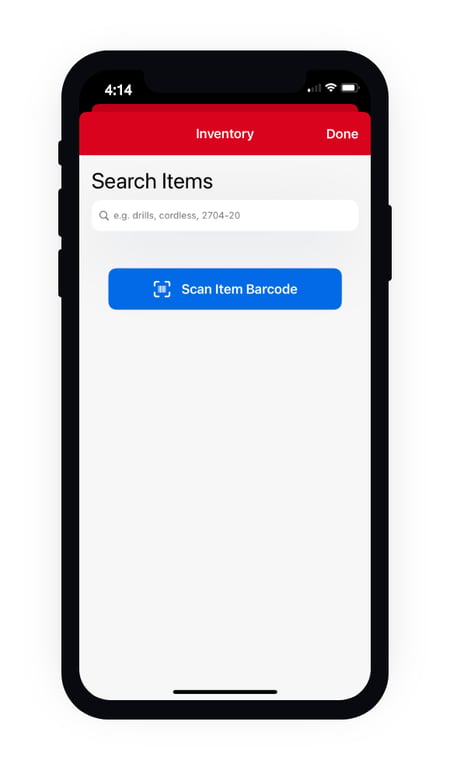 Search for an Item by Barcode