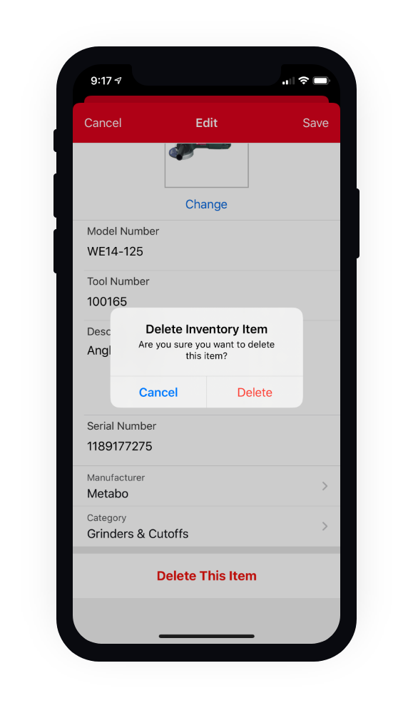 Delete a Tool from ONE-KEY™