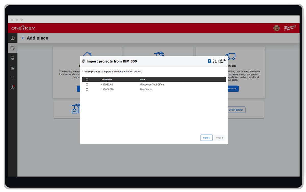 Web: Integrating One-Key and Autodesk BIM 360 Accounts