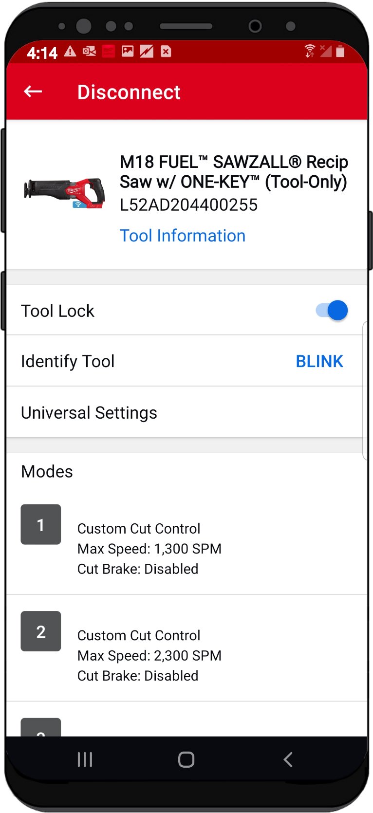 Using Tool Lockout to Activate Security Features on Compatible Smart Tools
